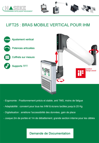 BRAS MOBILE VERTICAL POUR IHM